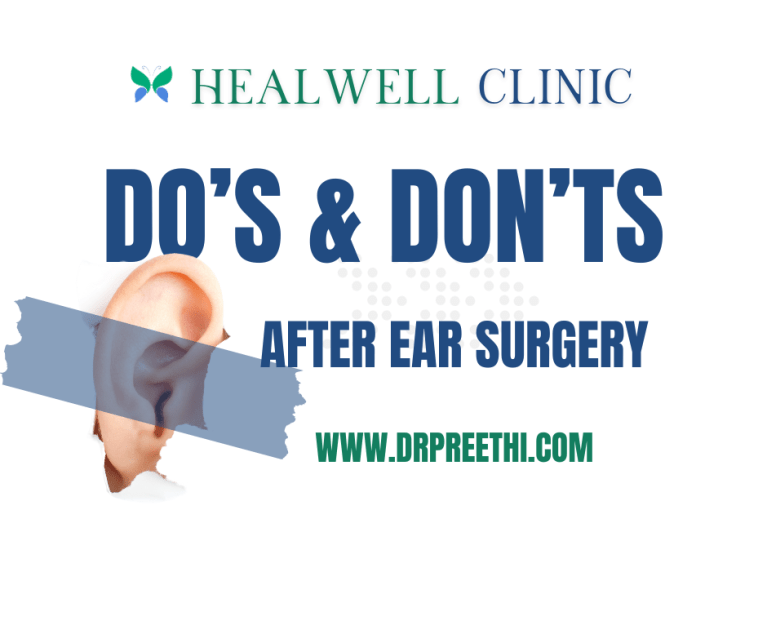 do’s and don’ts after mastoidectomy and/or tympanoplasty – Dr. Preethi ...